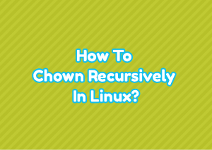 How To Chown Recursively In Linux? – LinuxTect
