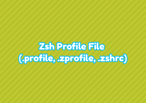 Zsh Profile File (.profile, .zprofile, .zshrc) – LinuxTect