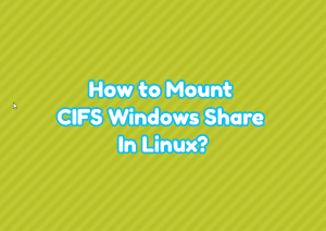 How to Mount CIFS Windows Share In Linux? – LinuxTect