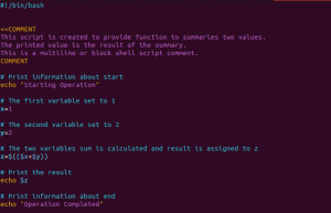 Bash Shell Script Comment – LinuxTect